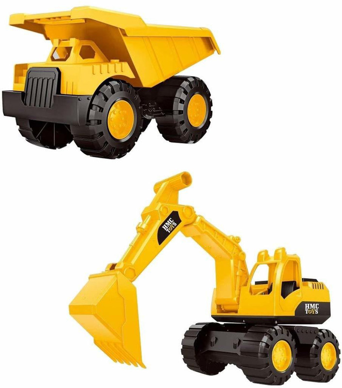 Maisie Friction Powered Kids Dumper Monster Truck And Jcb Toy ...
