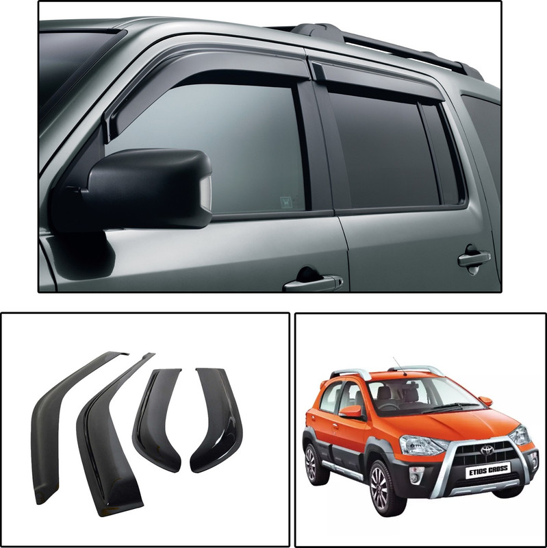 Buy Oto For Non-convertibles Front, Rear Wind Deflector(Clear Toyota ...