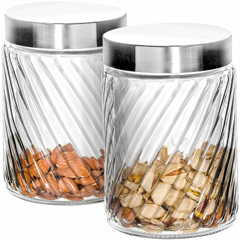 Buy Radha Krishna Enterprise 1500 ml jar - 1500 ml Glass Grocery ...