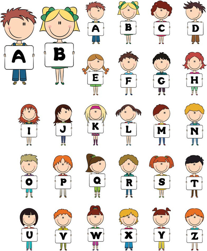 Children With English Alphabets Poster For Kids Alphabest Posters ...