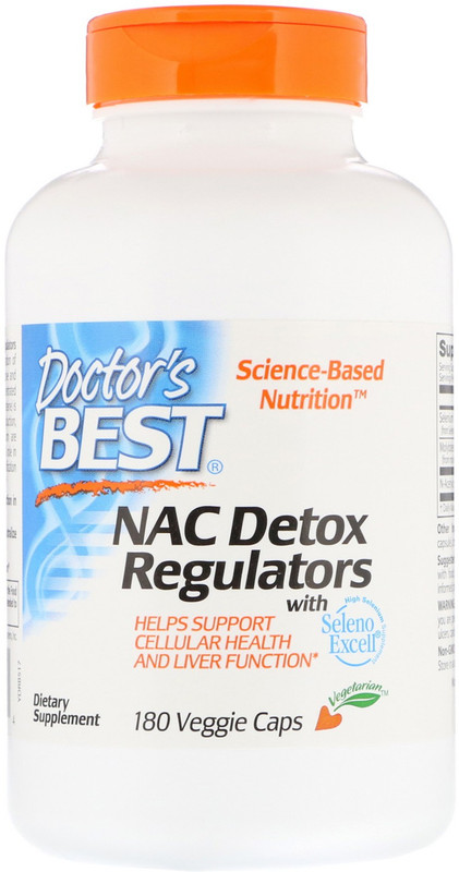 Doctor's Best NAC Detox Regulators 180 Veggie Capsules(180 No ...