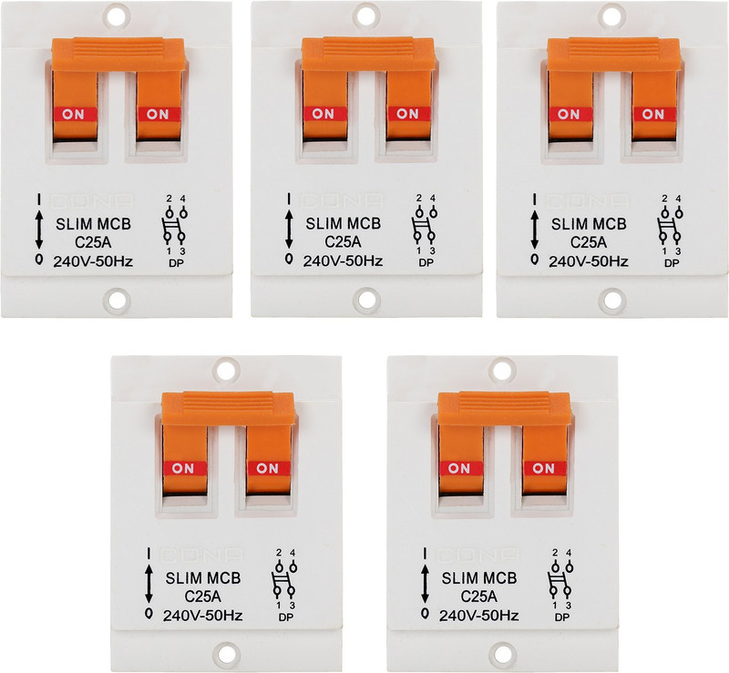 Buy Cona Trip Rite Series Slim Type "C" MCB 25 Amperes Double Pole ...