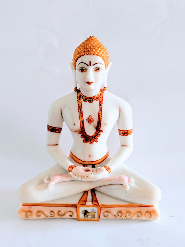 Buy Artshaastr Lord Mahavir Statue White Marble Stone Effect, Bhagwan ...