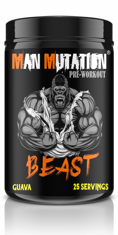 Man Mutation BEAST PREWORKOUT SUPER STRONG BCAA(250 g, GUAVA) - NoveltyCart