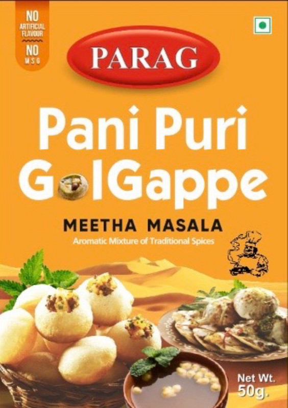 PARAG Pani Puri Gol Gappe Meetha Masala, 500g Pack of 10 units of 50g ...