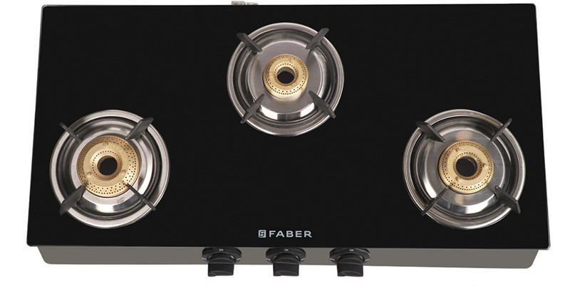 Faber SAVOY 3BB SS Glass Manual Gas Stove (3 Burners) Price in India ...