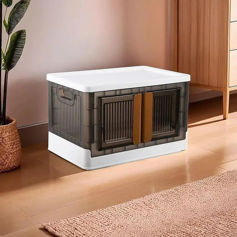 LUXEHOME Multipurpose Folding Cabinet Storage Organizer Box Plastic ...