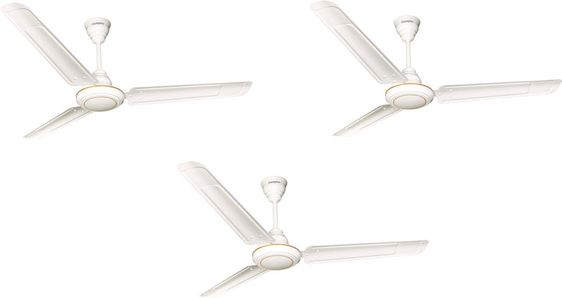 Crompton Alphabriz Pack of 3 1200 mm Silent Operation 3 Blade Ceiling ...