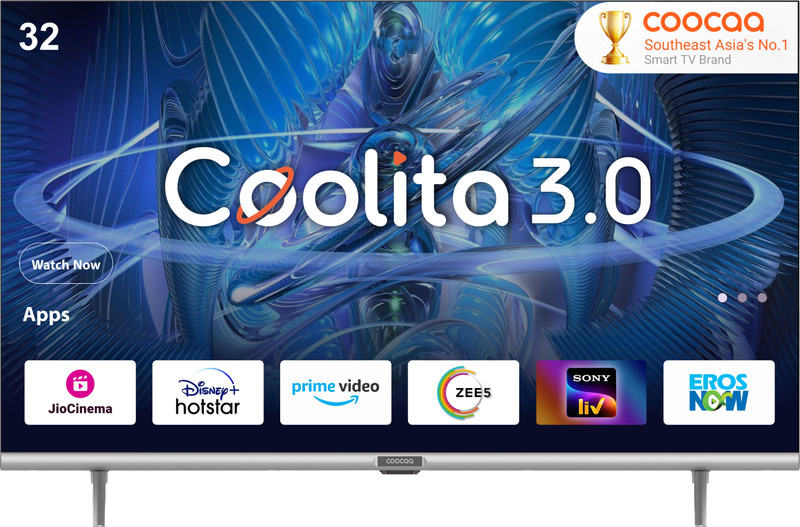 Coocaa 80 cm (32 inch) HD Ready LED Smart Coolita TV 2024 Edition with ...