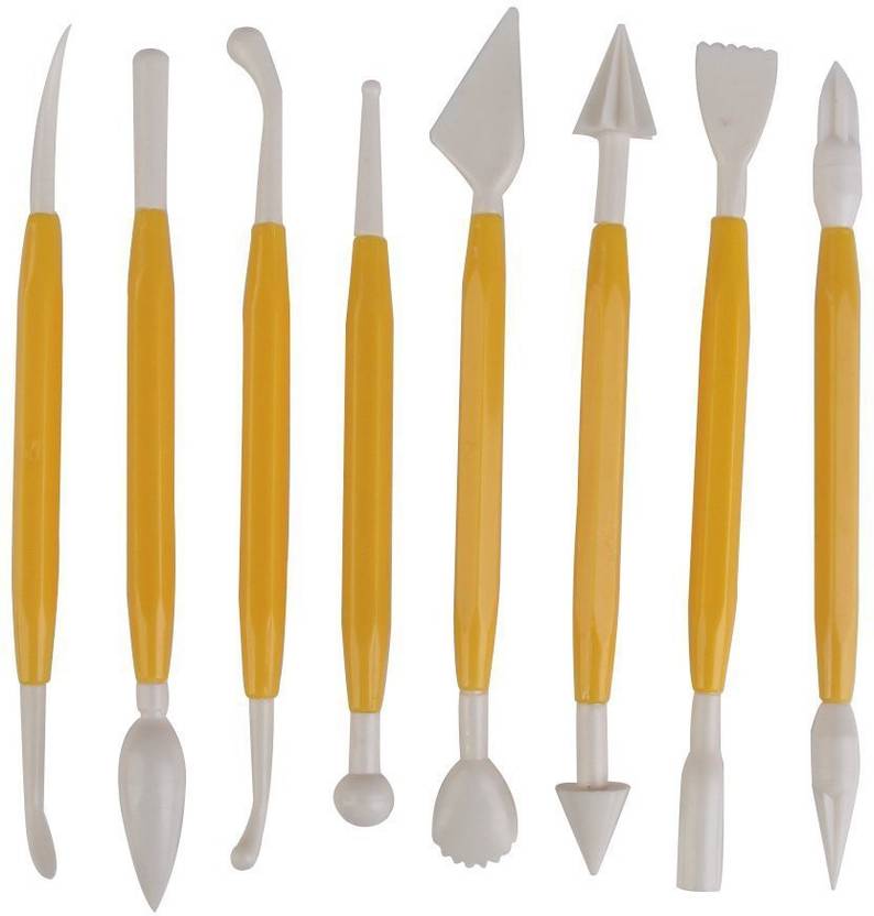 Dragon Terracotta Jewellery Pottery Tool Kit - 8 Pcs Plastic Tool ...