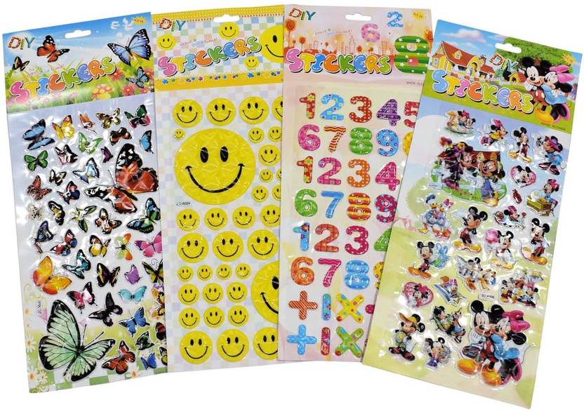 ASIAN HOBBY CRAFTS (1559_B) 3-D Holographic Stickers for Scrapbooking ...