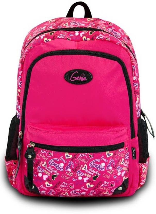 Flipkart.com | GENIUS Genius Backpack 1515 19 Pink Waterproof Shoulder ...