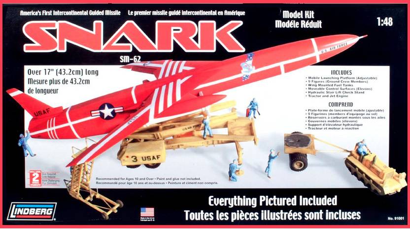 LINDBERG USA 1:48 Scale Snark Intercontinental Guided Missile Model Kit ...