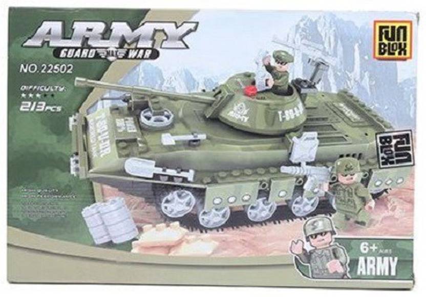 Fun Blox Army Tank Blocks Set - 213 Pieces - Army Tank Blocks Set - 213 ...