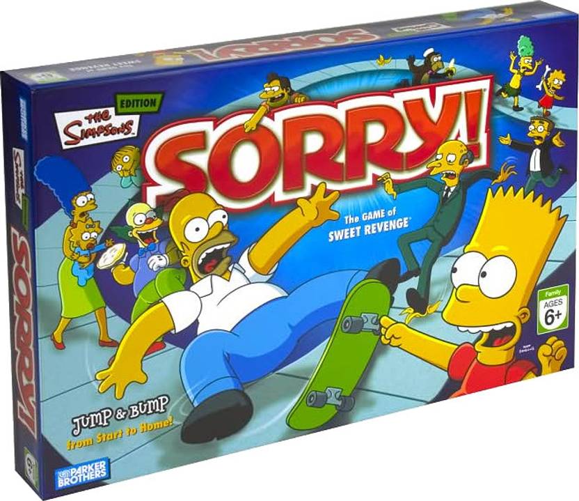 Hasbro Sorry Simpsons Party & Fun Games Board Game - Sorry Simpsons ...