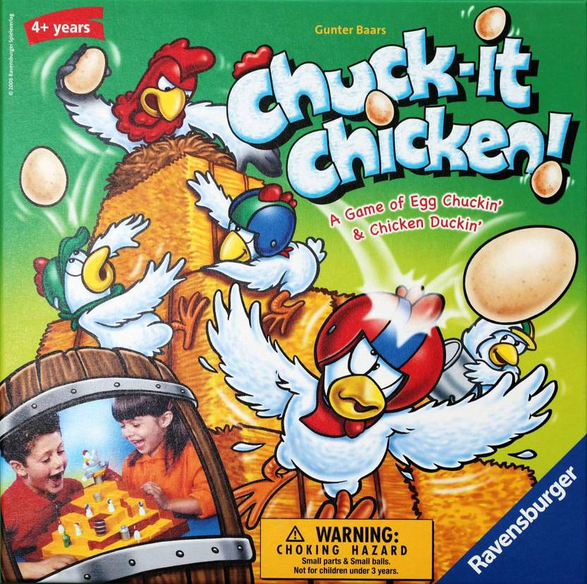 RAVENSBURGER Chuck-it Chicken Party & Fun Games Board Game - Chuck-it ...