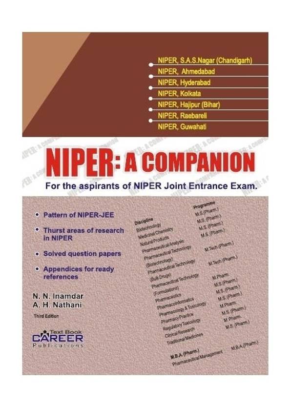 NIPER a Companion - For the Aspirants of NIPER Joint Entrance Exam: Buy ...