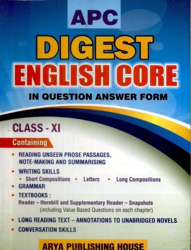 APC Digest English Core in Question Answer Form (Class - 11): Buy APC ...