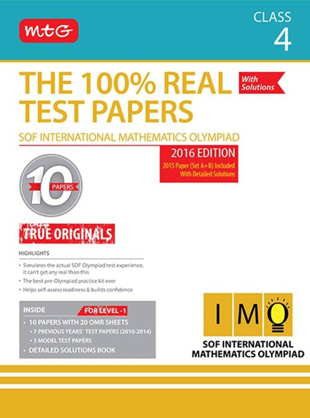 100% Real Test Papers (Previous Year Papers With Solutions)Imo Class 4 ...