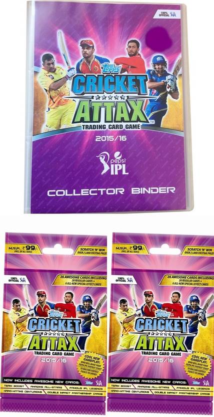 Topps Cricket Attax IPL 2015/16 Collector pack,2 Multi Pack Combo ...