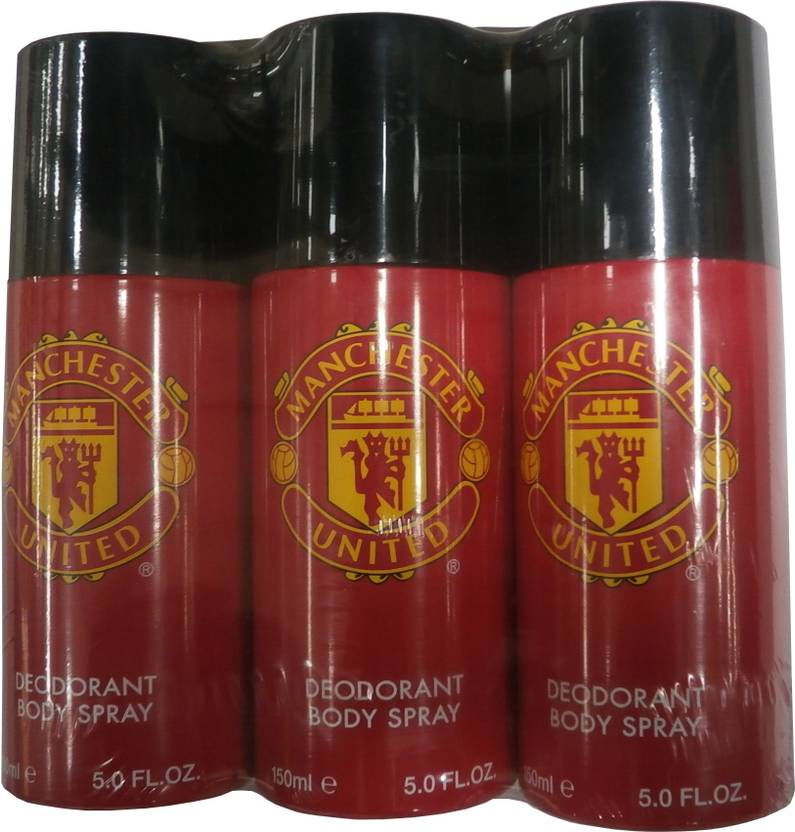 MANCHESTER UNITED Manchester United Deodorant Spray for Men Pack of 3 ...