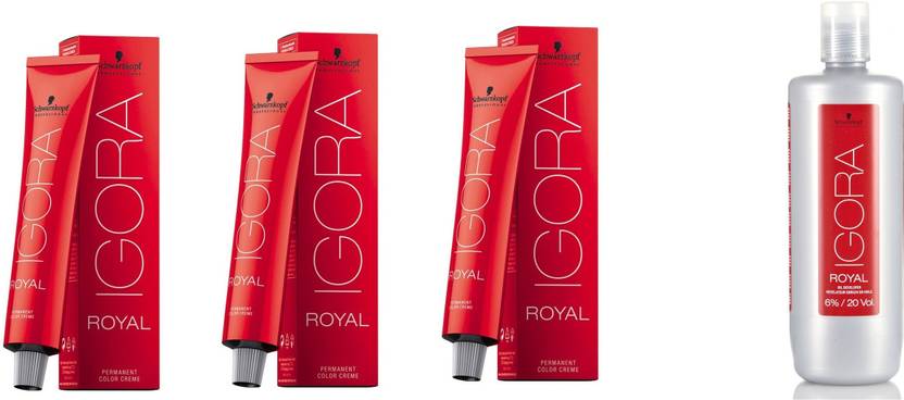 Schwarzkopf IGORA HAIR COLOR NO 3-0 Dark Brown With Royal 6% 20 Vol ...