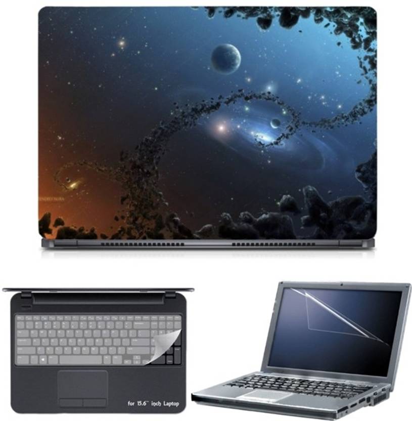 Skin Yard 3D Outer Space Laptop Skin with Screen Protector & Keyboard ...
