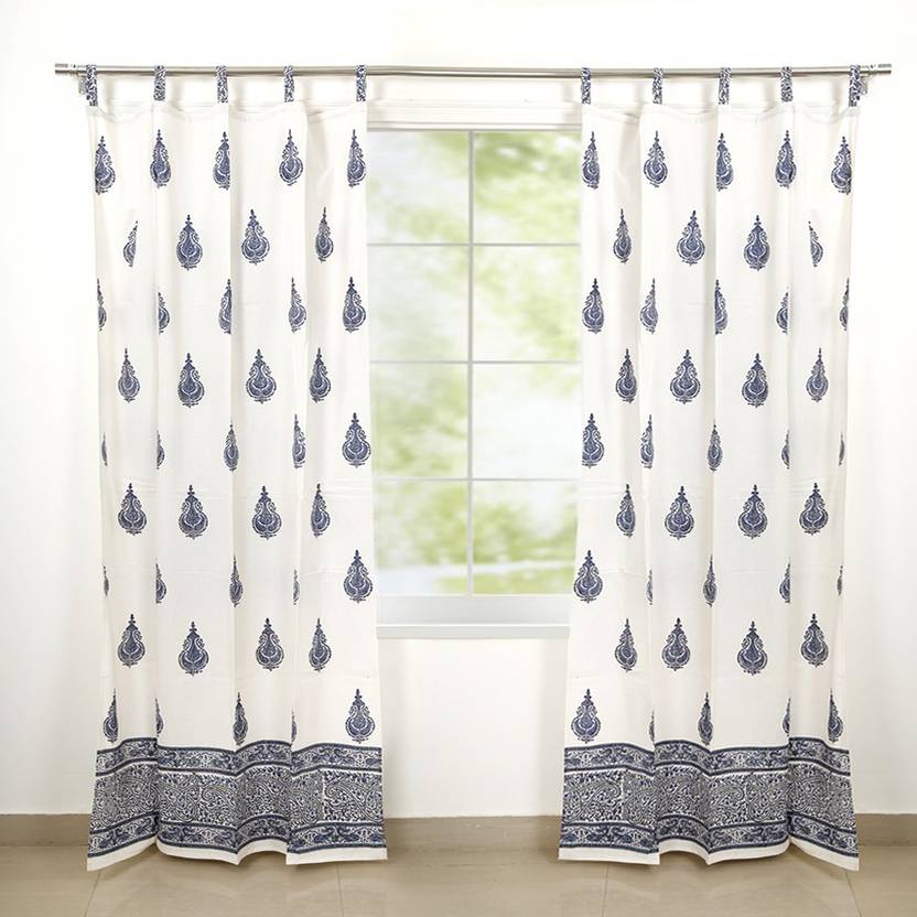 Ethnic Rajasthan 210 cm (7 ft) Cotton Window & Door Curtain (Pack Of 2 ...