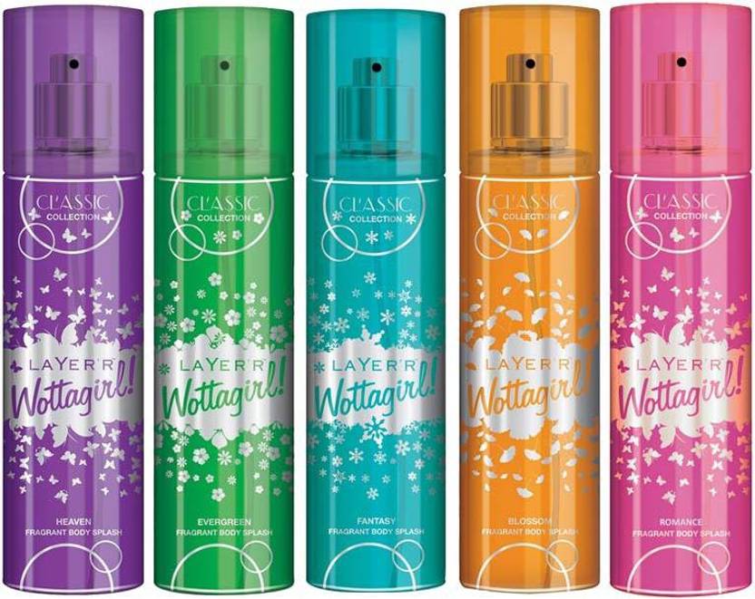 LAYER'R Wottagirl! Wottagirl Classic set of 5 Perfume Body Spray - For ...
