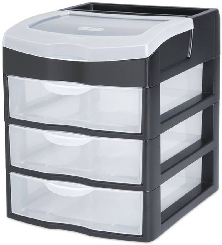 Sterilite Sterilite 3 Compartments Plastic Drawers Drawers