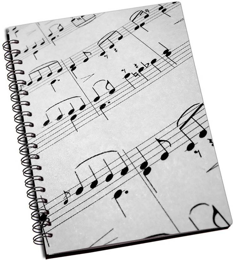 FannZila Music Notes On Paper A5 Notebook Ruled 200 Pages Price in ...