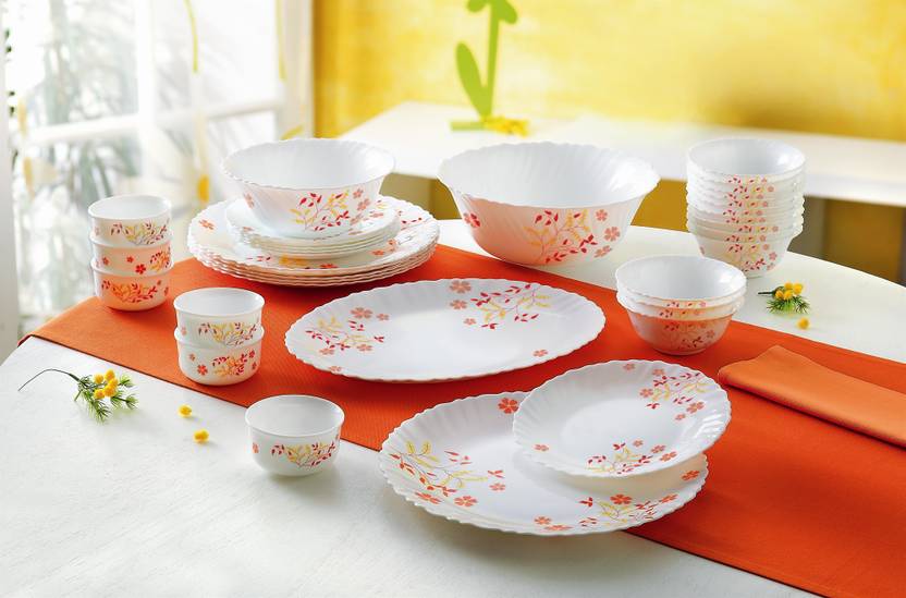 LUMINARC Pack of 33 Ceramic Dinner Set Price in India - Buy LUMINARC ...