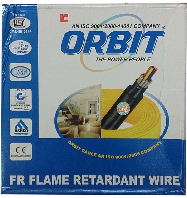 ORBIT PVC, FR PVC 1 sq/mm Black 90 m Wire Price in India - Buy ORBIT ...
