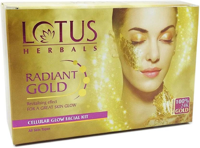 LOTUS HERBALS Radiant Gold Cellular Glow Facial Kit - Price in India ...