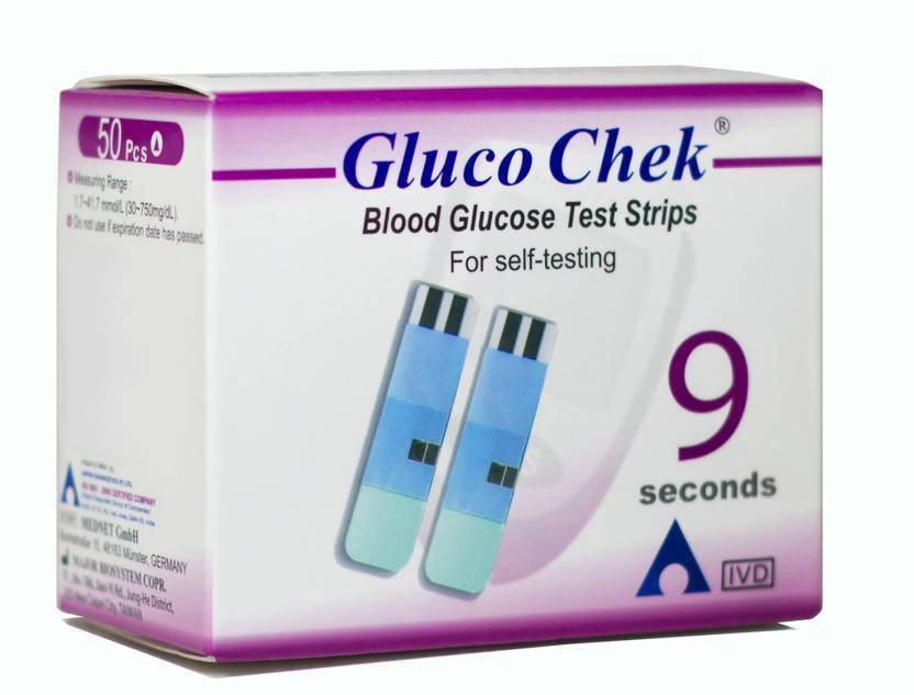 Gluco Chek Gluco Chek Test Strips 50 Glucometer Strips Price in India ...