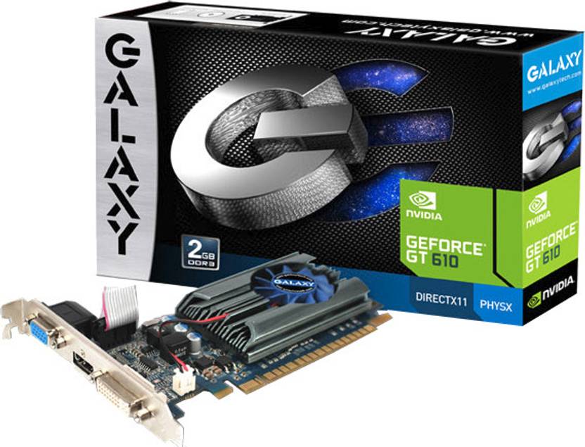 GALAXY NVIDIA GeForce GT 610 2 GB DDR3 Graphics Card - GALAXY ...