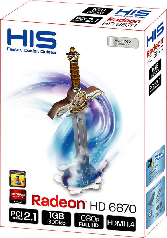 HIS AMD/ATI Radeon HD 6670 1 GB GDDR5 Graphics Card - HIS : Flipkart.com