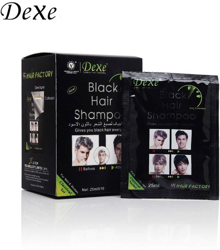 DeXe Hair Shampoo (Natural Black) 25mlx10Pouch , Natural Black - Price ...