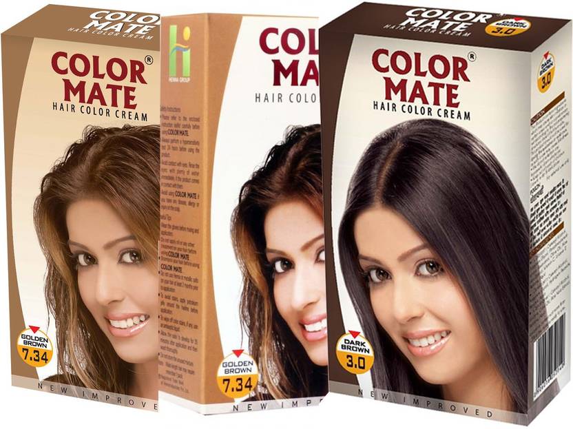 COLOR MATE Golden Brown, Dark Brown , MultiColor - Price in India, Buy ...