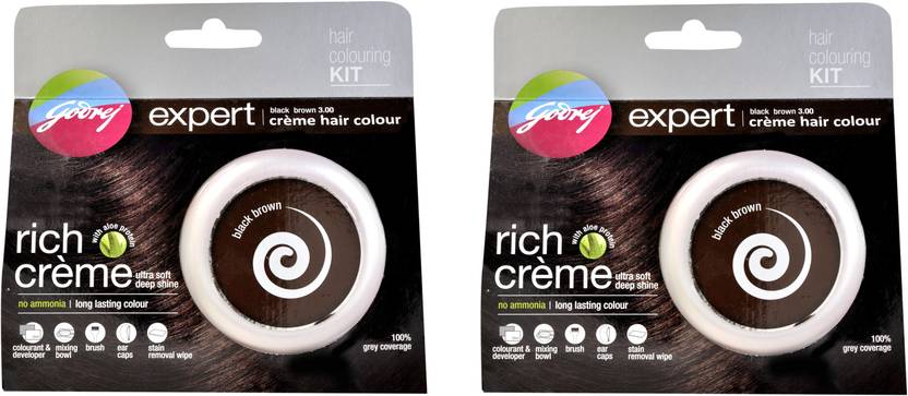 Godrej Expert Rich Creme Hair Color Kit , Black Brown 3.0 - Price in ...