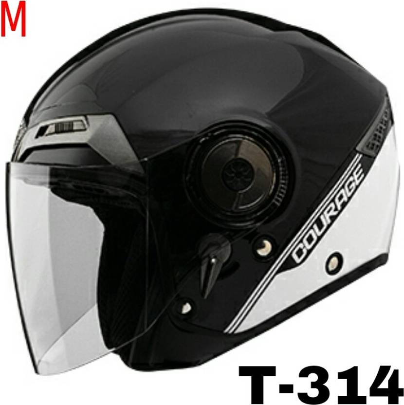 THH T-314 Half Face Black Courage Motorbike Helmet - Buy THH T-314 Half ...