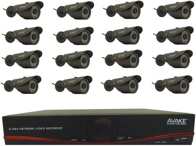 AVAKE 16 CHANNEL HD DVR WITH 16 AHD NIGHT VISION CCTV CAMERA 720P 2431 ...