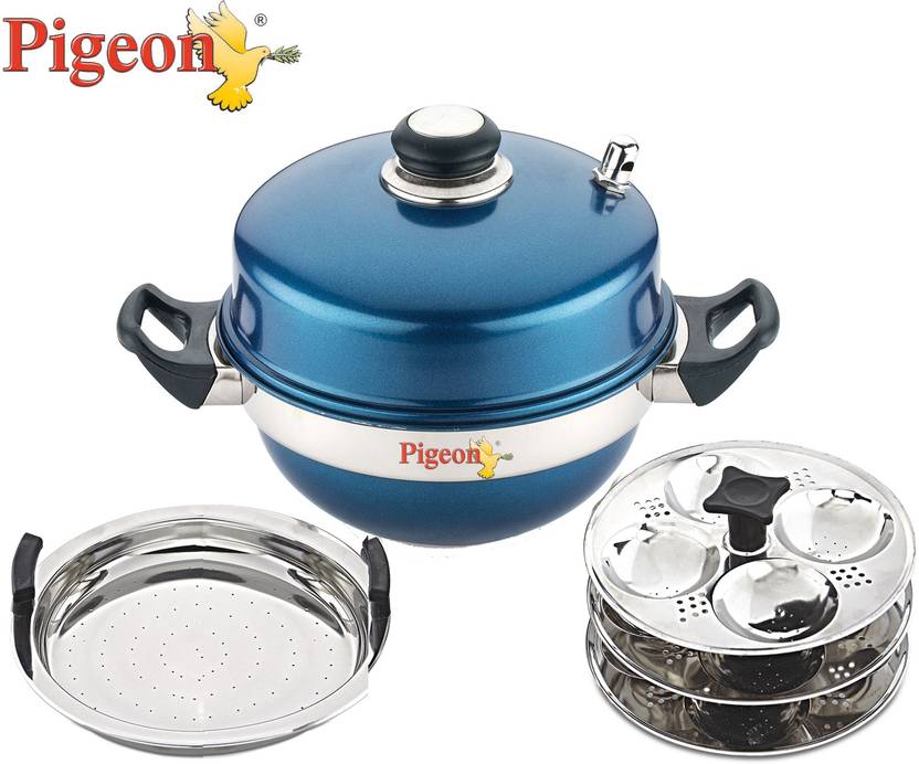 Pigeon Multi Kadai Blue Induction & Standard Idli Maker Price in India ...