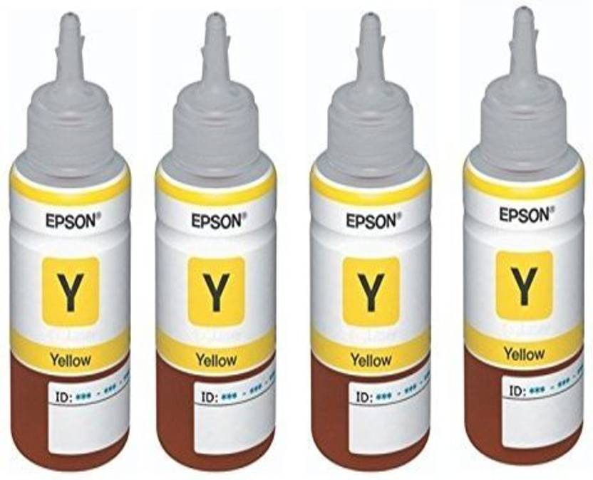 Epson Ink T6644 Yellow Ink Pack of 4 For L100/L110/L200/L210/L300/L350 ...