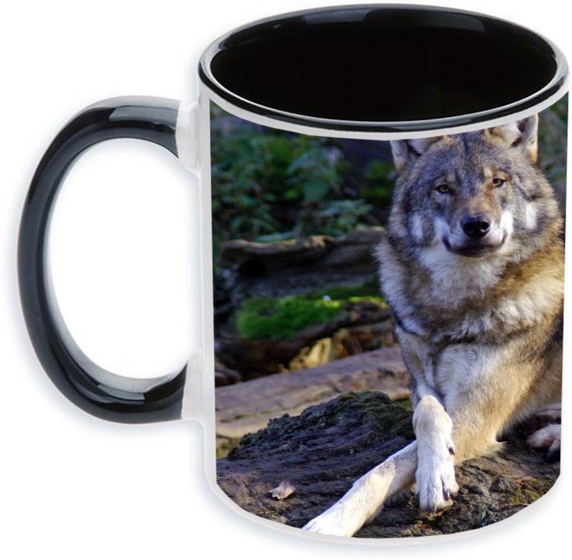 Muggies Magic wolves Design Q 475 Ceramic Coffee Mug Price in India ...