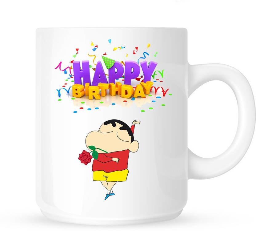 Huppme Happy Birthday With Shin Chan Ceramic Mug Price in India - Buy ...