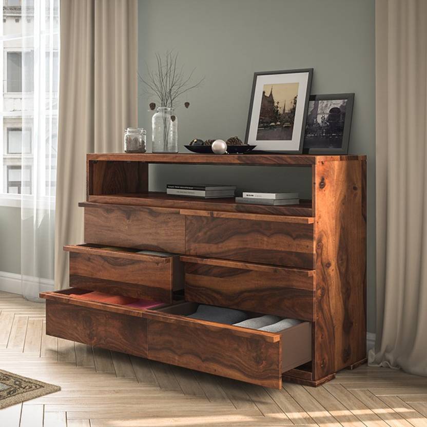 Urban Ladder Ohio Solid Wood Free Standing Chest of Drawers Price in ...