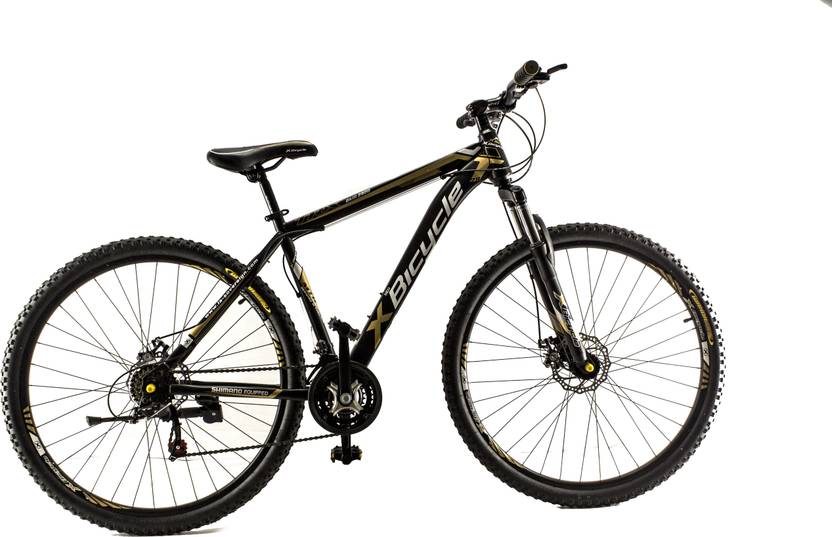 X Bicycle Skill 29 Inches 21 Speed Black & Gold 29 T Mountain/Hardtail ...