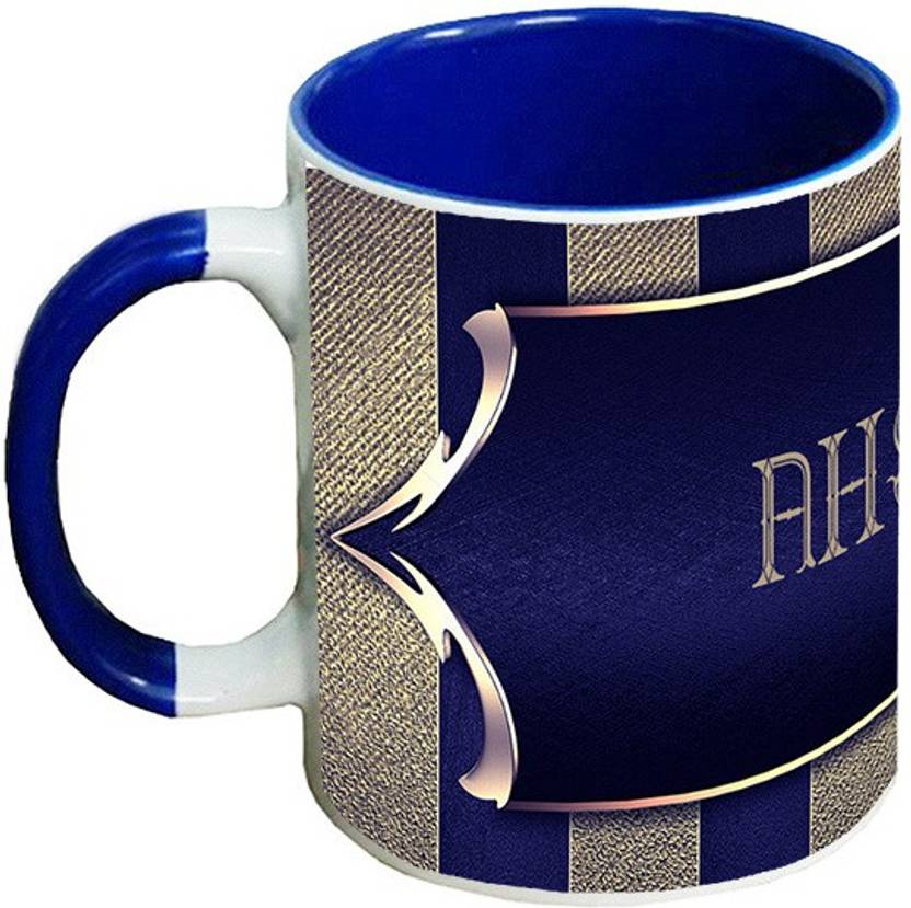 Muggies Magic Ahsan High Quality Printing Blue Handle Ceramic Coffee ...