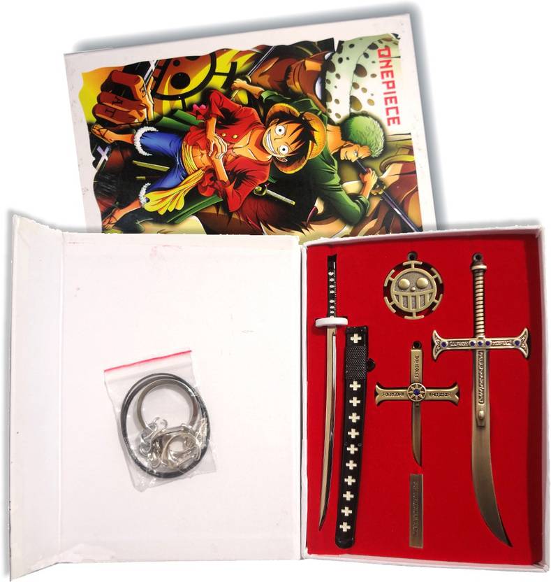 ComicSense One piece Anime Alloy Metal Swords 4pc Set with Trafalgar ...